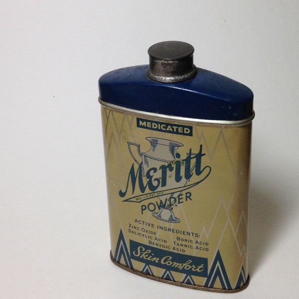 Vintage Powder Tin - Etsy