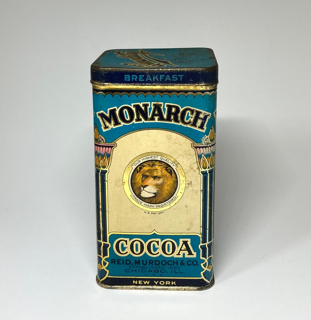 Vintage Monarch Cocoa Tin - Etsy
