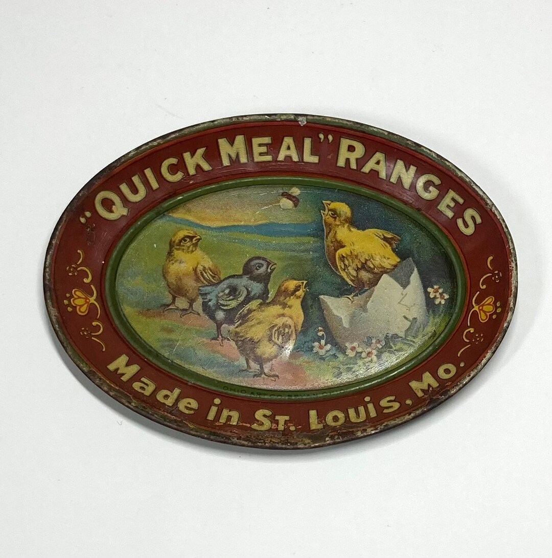 Vintage Quick Meal Tip Tray With Chicks, Tin Tip Tray - Etsy