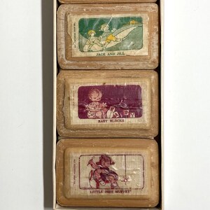 Vintage Box of Kiddie Picture Soap, Mother Goose Picture Soap, Nursery Rhymes Picture Soap - Etsy