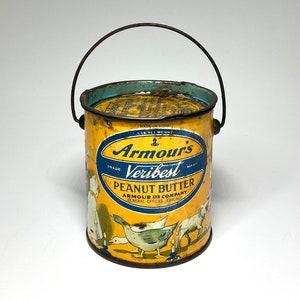 Vintage Armour Veribest Peanut Butter Tin Vintage Peanut - Etsy