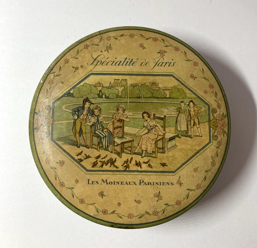 Vintage Tin for Chocolates, French Candy Tin Specialite De Paris, Les ...