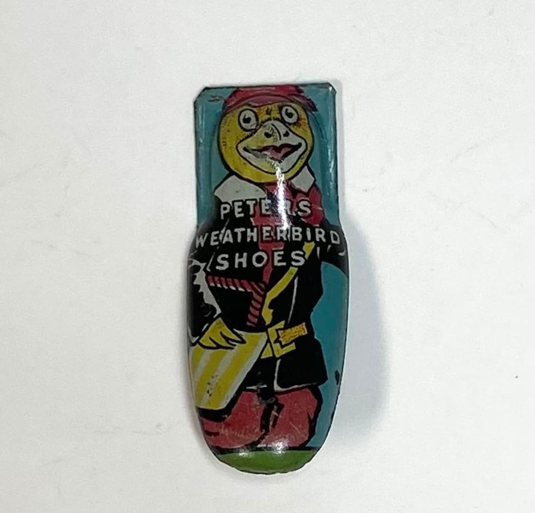 Vintage Weather Bird Shoes Clicker, Vintage Tin Noise Maker, Peter ...