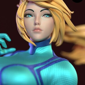 Figure Samus Aran Metroid Resin Statue Kit Miniature Abe3d Print Resin ...