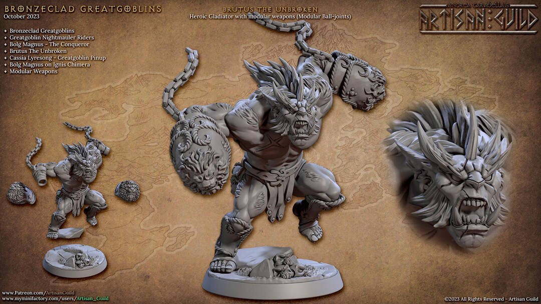 ORC ARTISAN GUILD Brutus Dnd Figure Role-playing Games Miniatures ...