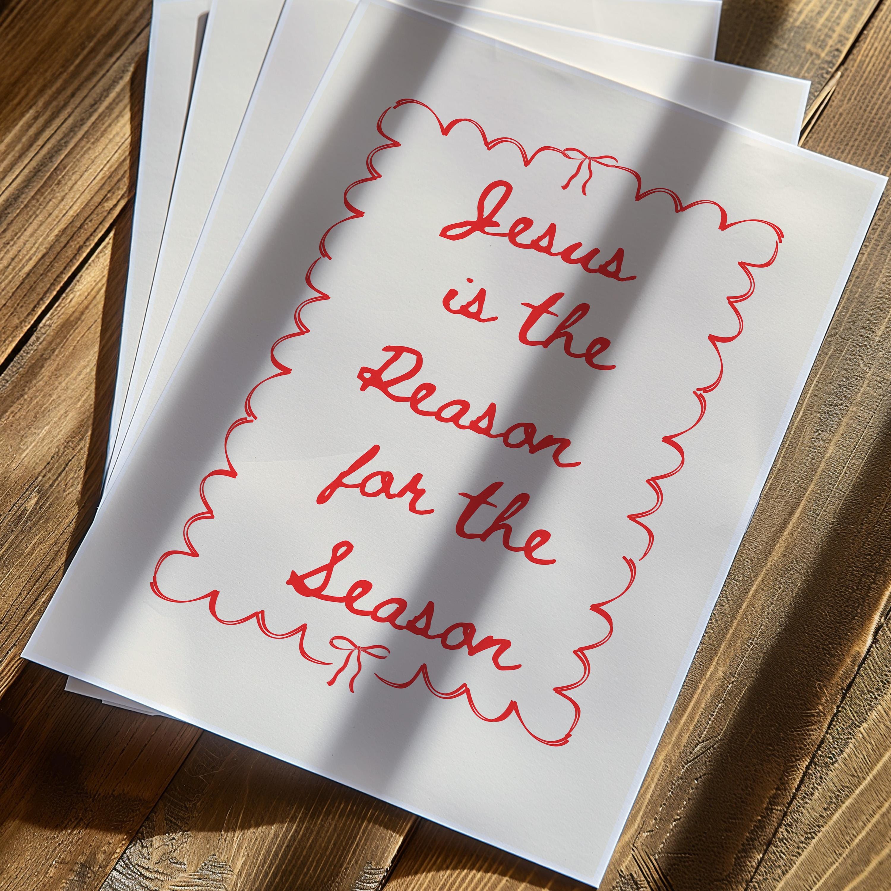 Christmas Christian Wall Art, Jesus is the Reason Printable Poster ...