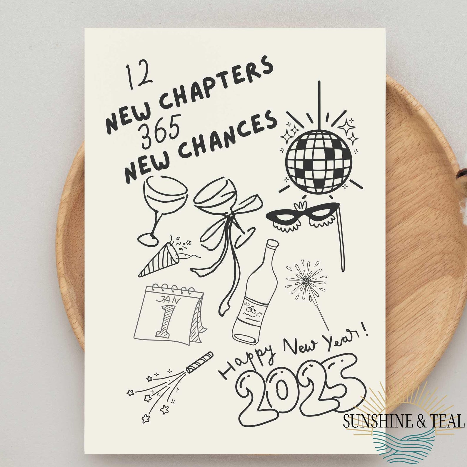 New Years Eve Party 12 New Chapters 365 New Chances Print, Printable ...