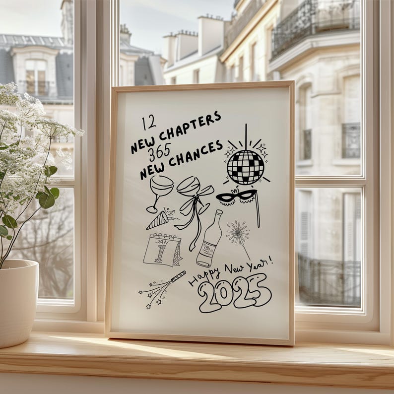 New Years Eve Party 12 New Chapters 365 New Chances Print, Printable ...