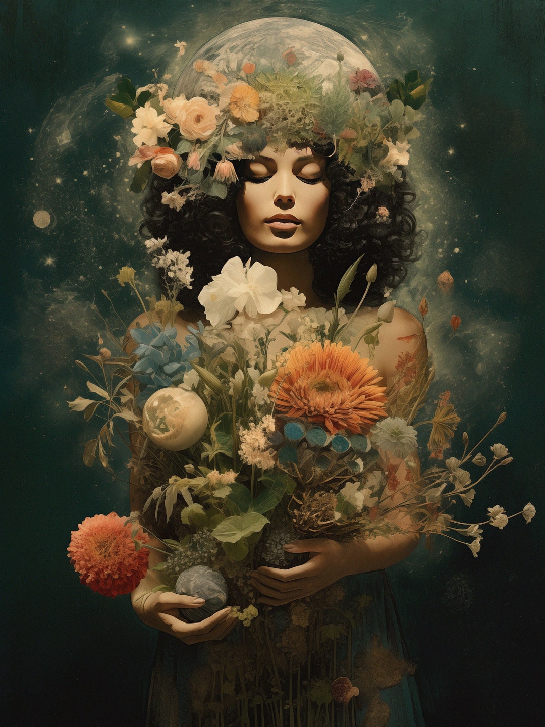 Goddess of the Realm Poster Bundle - Surreal Modern Mystical Witchy ...