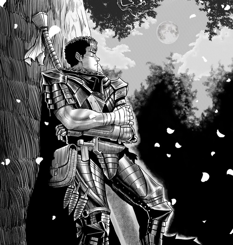 Guts Manga Panel Under Tree - Etsy
