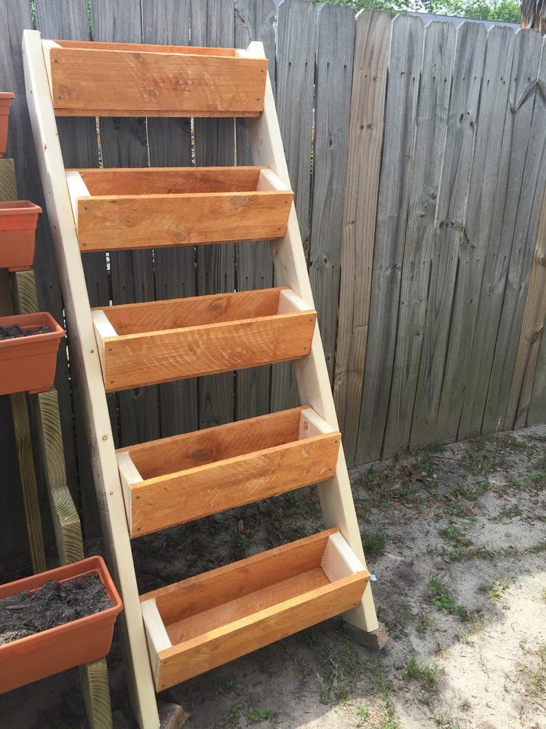 Tiered Vertical Planter Box Plans: Ladder Herb Garden (PDF File) - Etsy