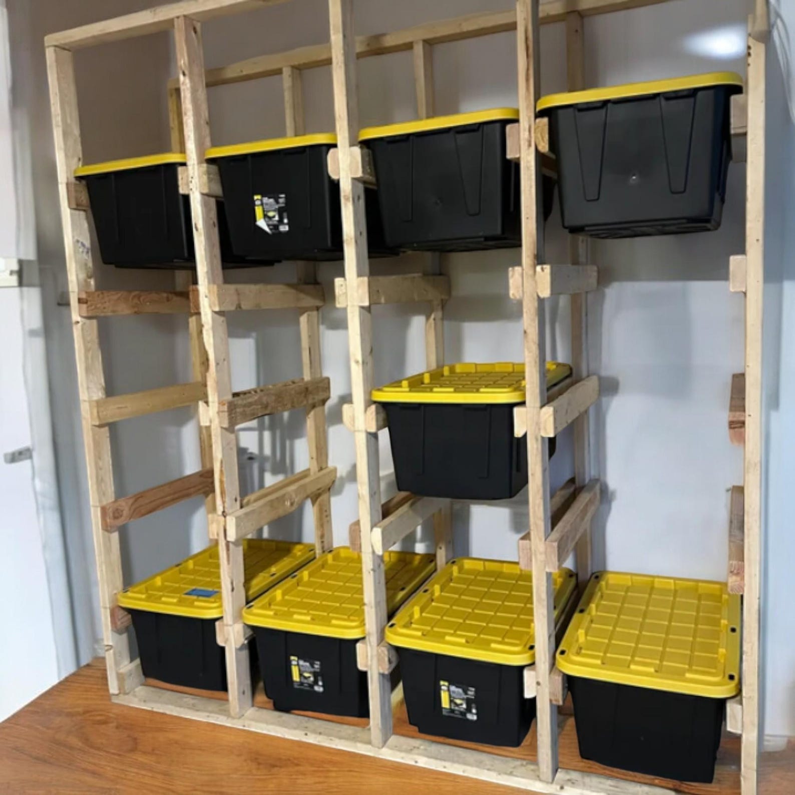 27 Gallon Tote Storage Rack Plans in Multiple Size Options, Garage ...