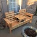 Double Bench With Table DIY Plan: Outdoor Seating (PDF Download) - Etsy