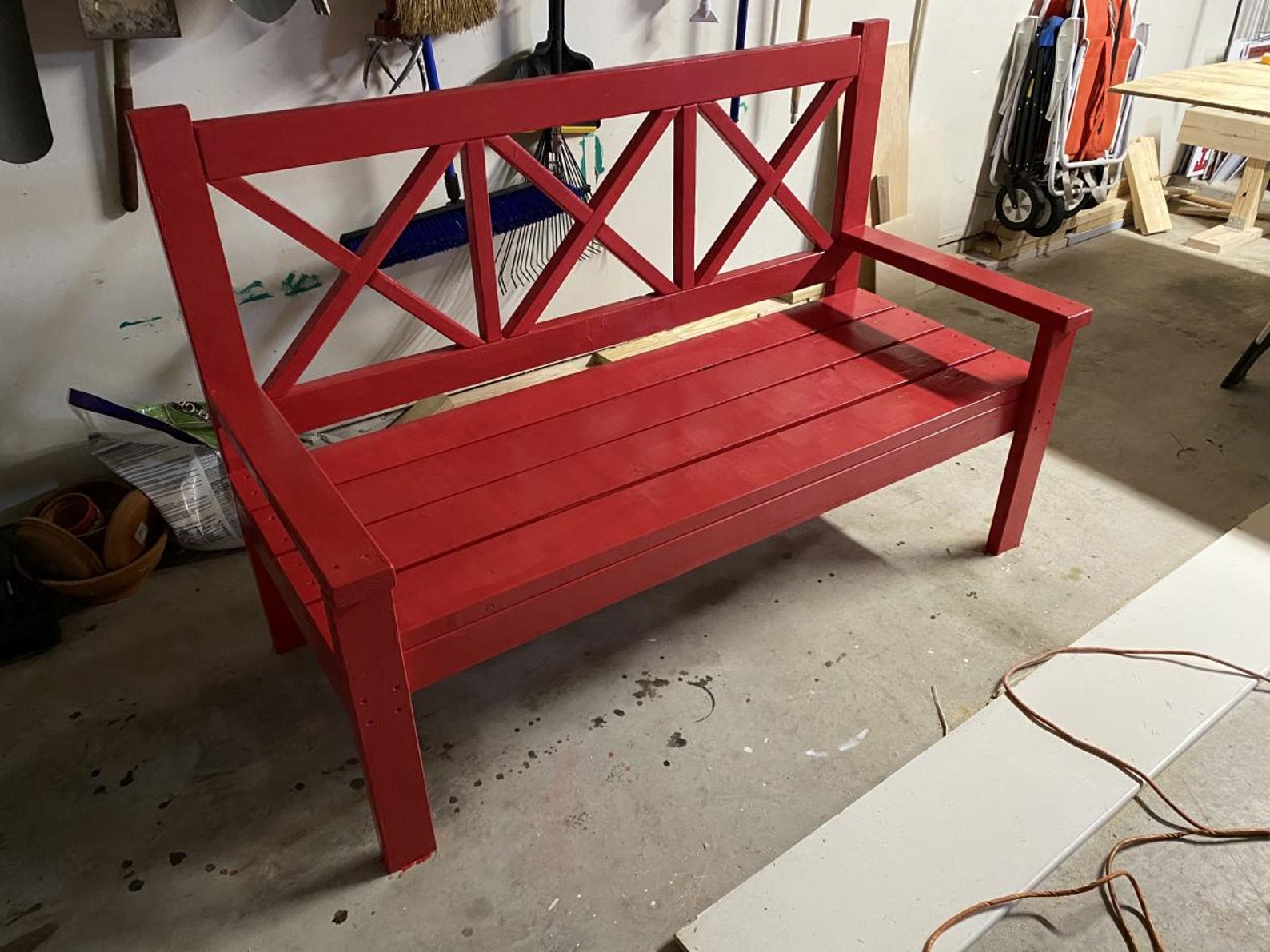 2x4 Wooden Bench Build Plan, Woodworking Plan, Outdoor Bench, Patio ...