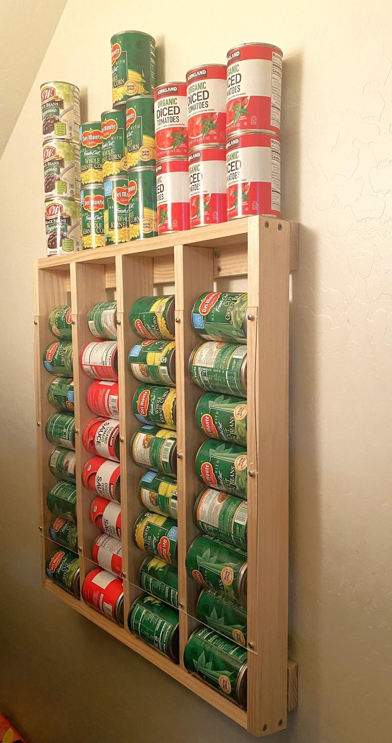 Wall Can Storage Plans, Mounted Can Dispenser Plans, Can Storage Rack ...