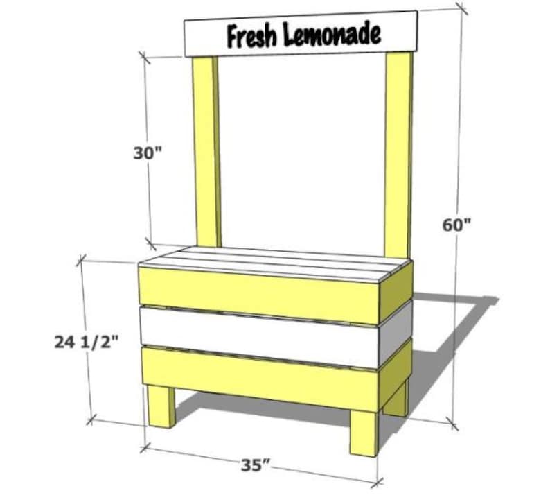 DIY Lemonade Stand Plans: Beginner Woodworking Project (digital ...