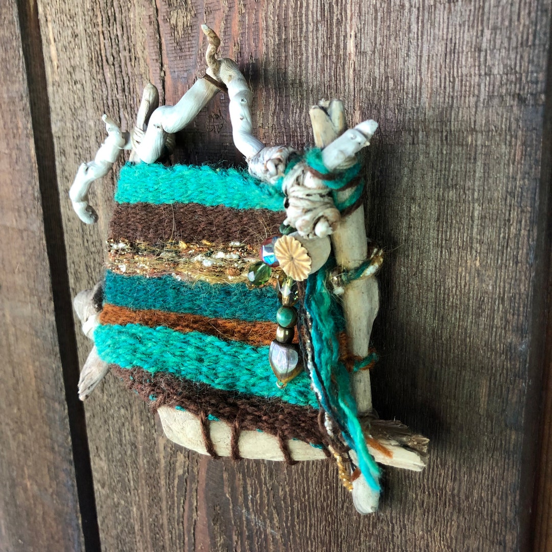 Mini Weaving With Sticks, Wool Yarn and Beads - Etsy