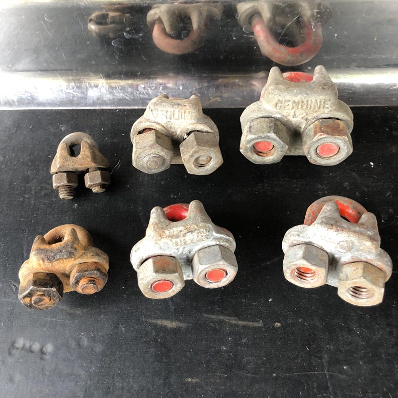 Forged Crosby Wire Rope Cable Clamps - Altered Art Assemblage - Etsy