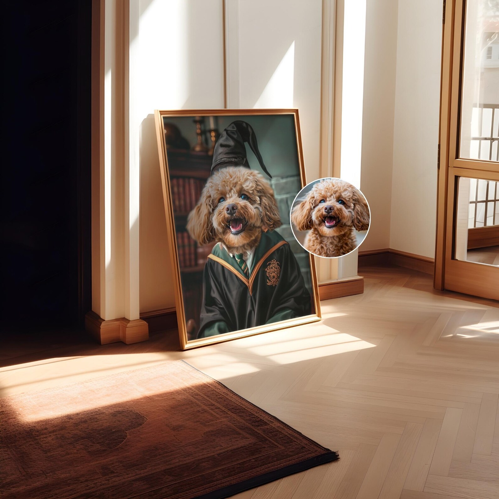 Magical Wizard Pet Portrait, Wizard Custom Poster, Personalized Pet ...