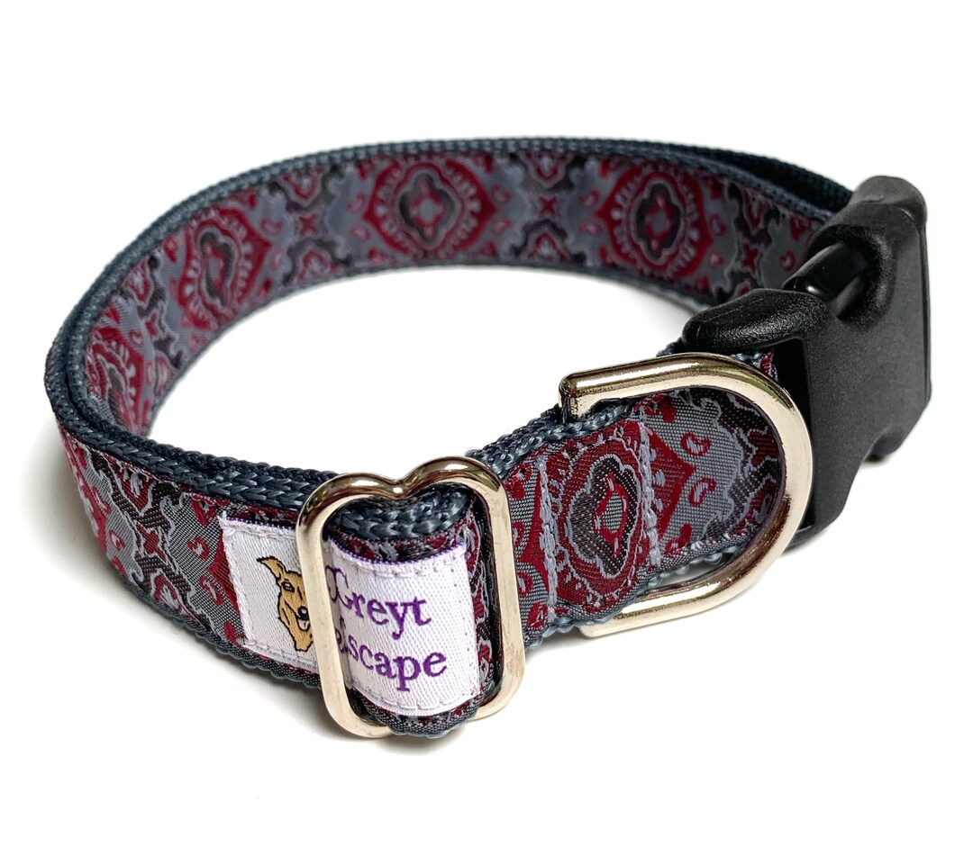 Adjustable Purple Moroccan-inspired Dog Collar With Medieval ...