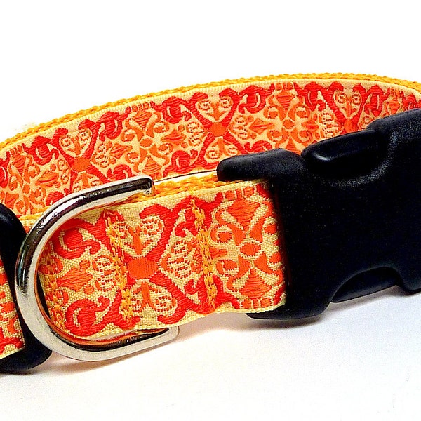 Orange Dog Collar - Etsy