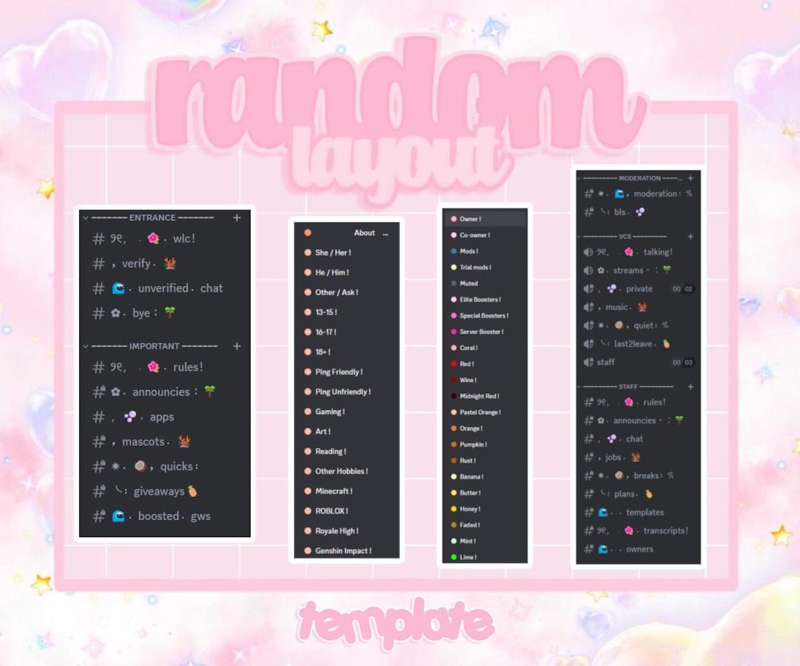 Summer Themed Discord Server Template 80 Channels and 100 Roles ...