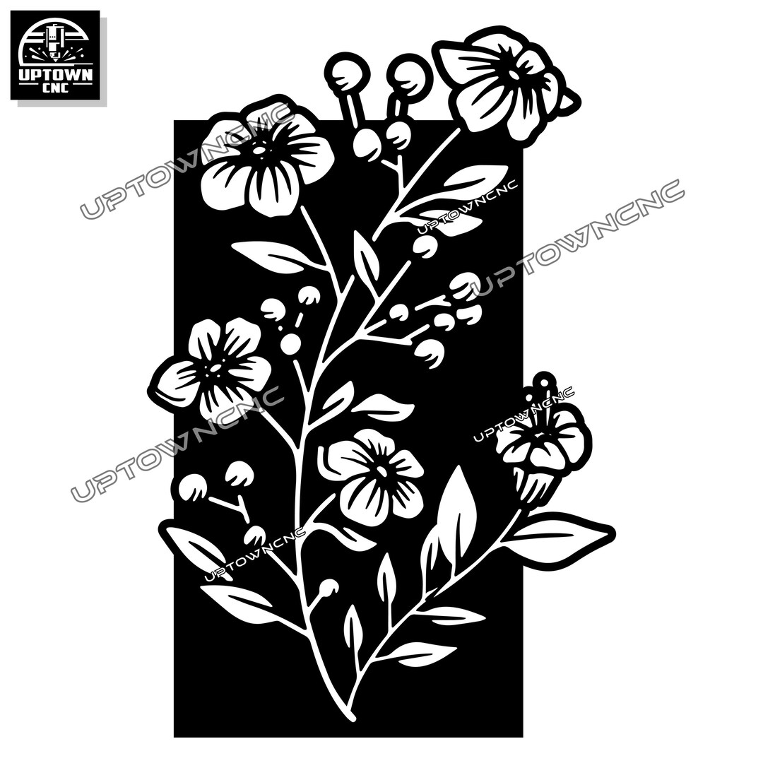 Flower SVG, Plant Cnc Svg, Plant Life Svg, Flower Rose Svg, Plasma Cut ...