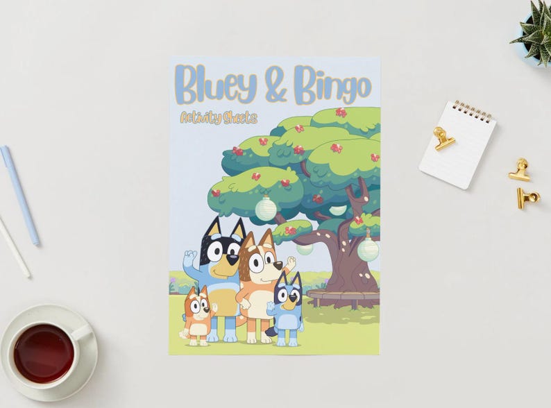 Kids Bluey & Bingo Party Activity Book. Party Games. Brain Break. Fun ...