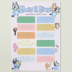Kids Party Games Bluey and Bingo Themed, Scavenger Hunt and Party ...