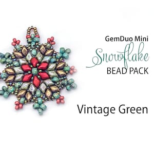 Gemduo Mini Snowflake DIY Ornament or Pendant Bead Pack for TWO Beaded ...