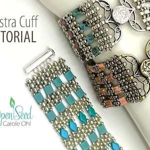 Destra Cuff DIY Beadweaving Tutorial by Carole Ohl, Featuring Tila ...