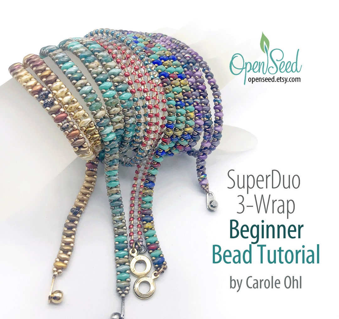 Superduo Chain Wrap or Segment Wrap, Easy Beginner Bead Weaving for ...