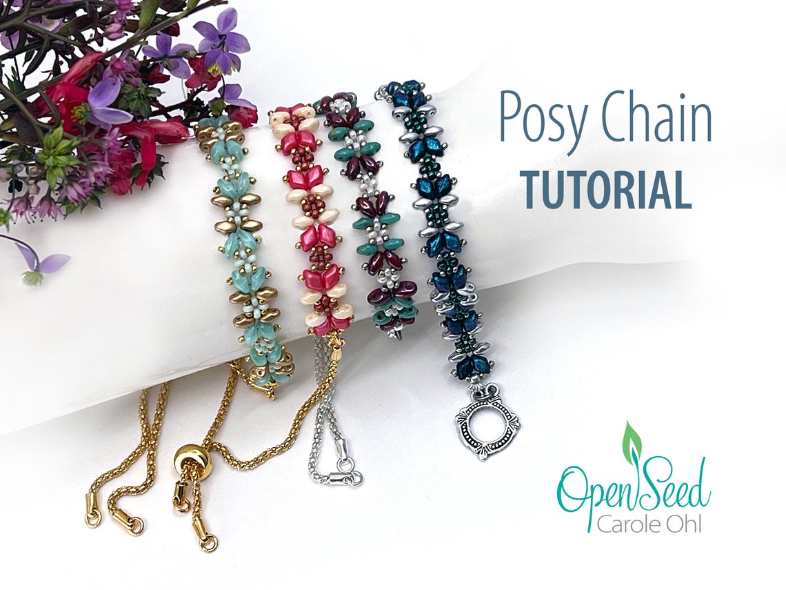 Posy Chain DIY Bracelet Tutorial for Use With Mini Gemduos or - Etsy