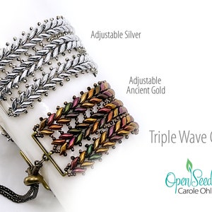 Triple Wave Cuff DIY Bead Pack, by Carole Ohl, Featuring 2-hole Wave ...