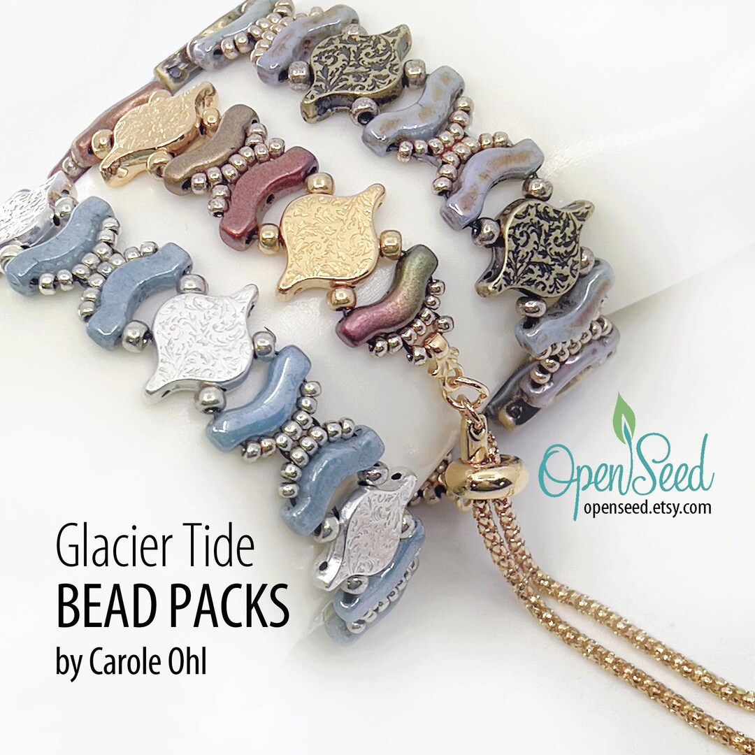 Glacier Tide Bracelet Bead Pack: Jewelry Making for Bead Weaving, by Carole Ohl. Tutorial Sold ...