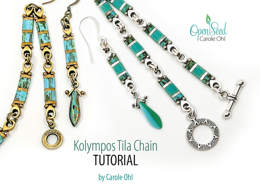 Kolympos Chain Bracelet and Earrings, Beginner Tutorial by Carole Ohl ...