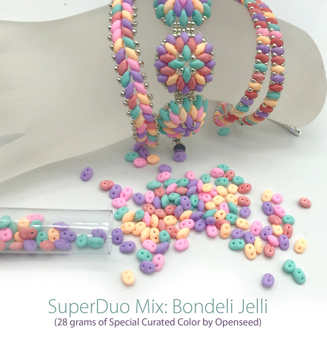 Superduo Bead Bondeli Colors Mix, 28grams, Bondeli Jelli - Etsy