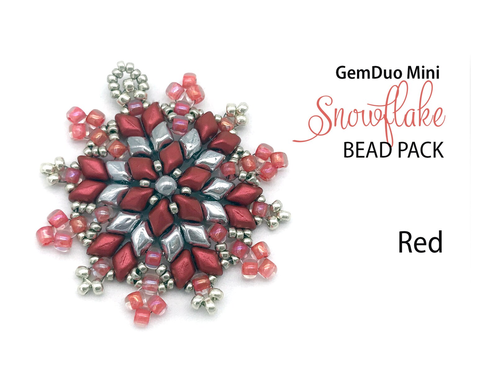 Gemduo Mini Snowflake DIY Ornament or Pendant Bead Pack for - Etsy