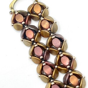 Rosaria Jewelry Making Bead Weaving Bracelet Tutorial by Carole Ohl, Featuring Pinch Beads and ...