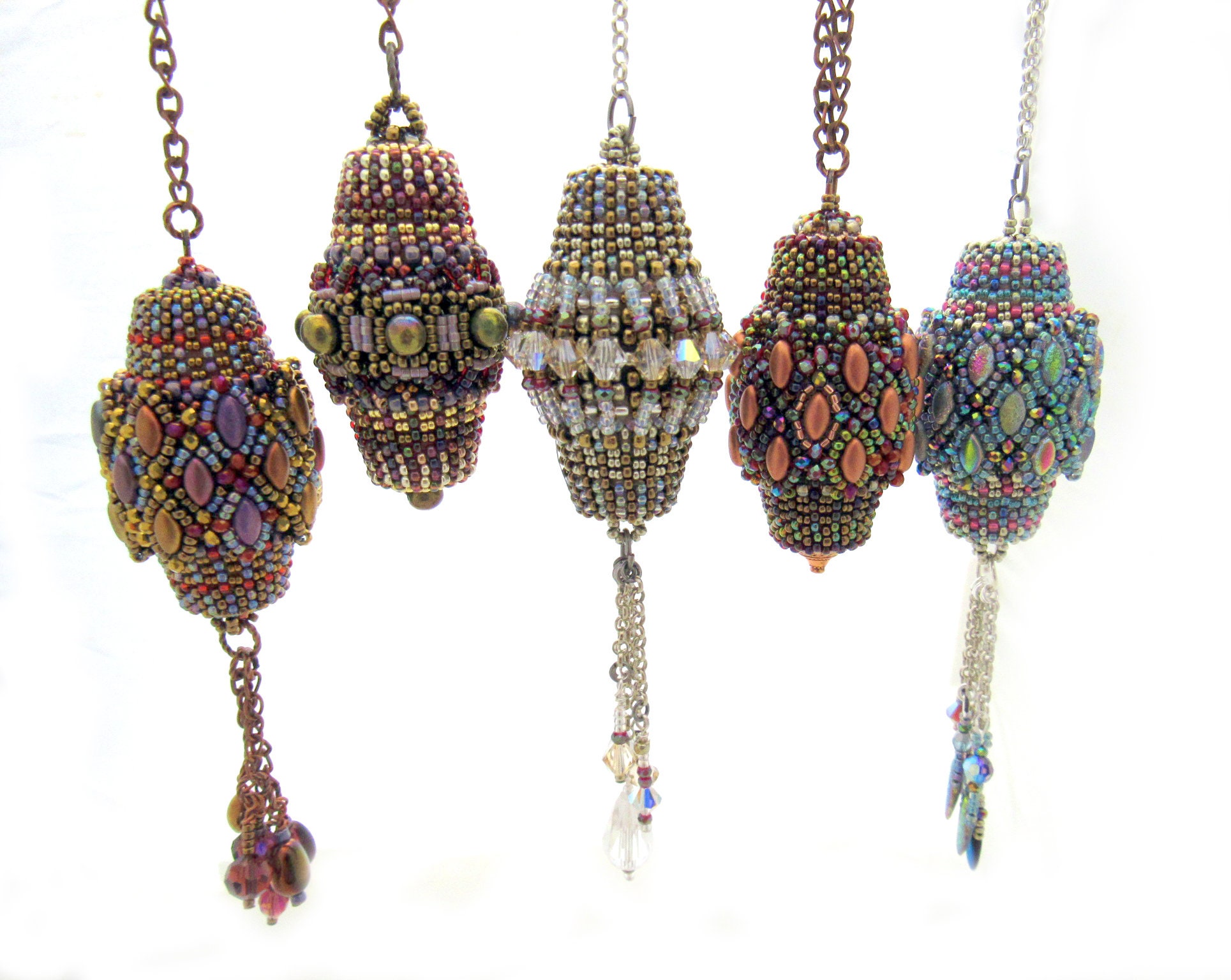 Beaded Bead DIY Layered Bracelet Ornament Tutorial by Carole Ohl - Etsy ...