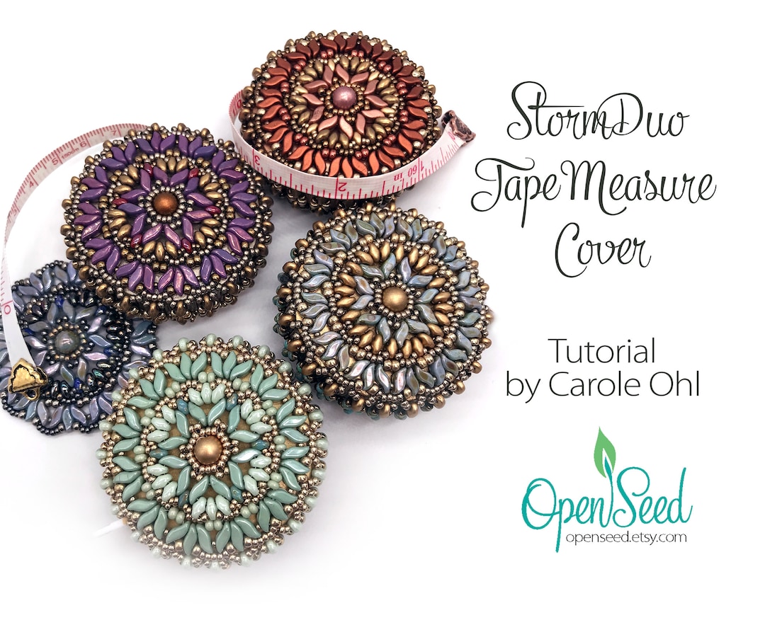 Beaded Stormduo Tape Measure Cover DIY Tutorial by Carole Ohl - Etsy