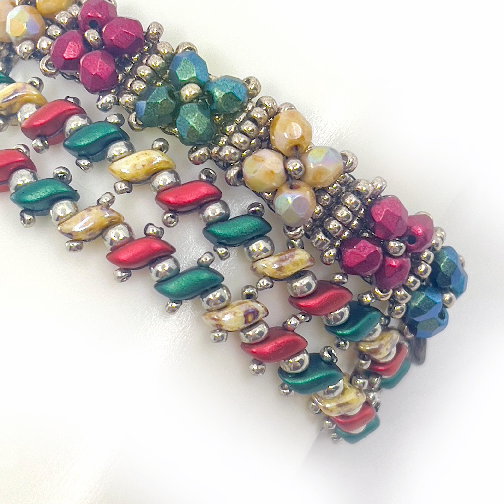 Ripple Wrap Bracelet Tutorial, Bead Weaving Pattern (PDF) - Etsy