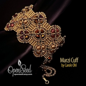 Marzi Cuff Jewelry Making Bead Weaving Tutorial by Carole Ohl - Etsy