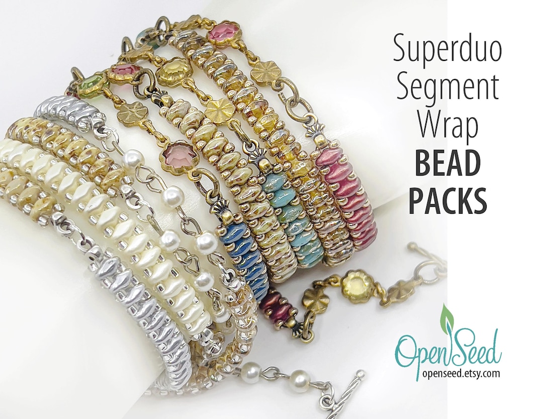Superduo Segment Wrap Easy Bead Weaving Bead Packs for DIY Jewelry ...