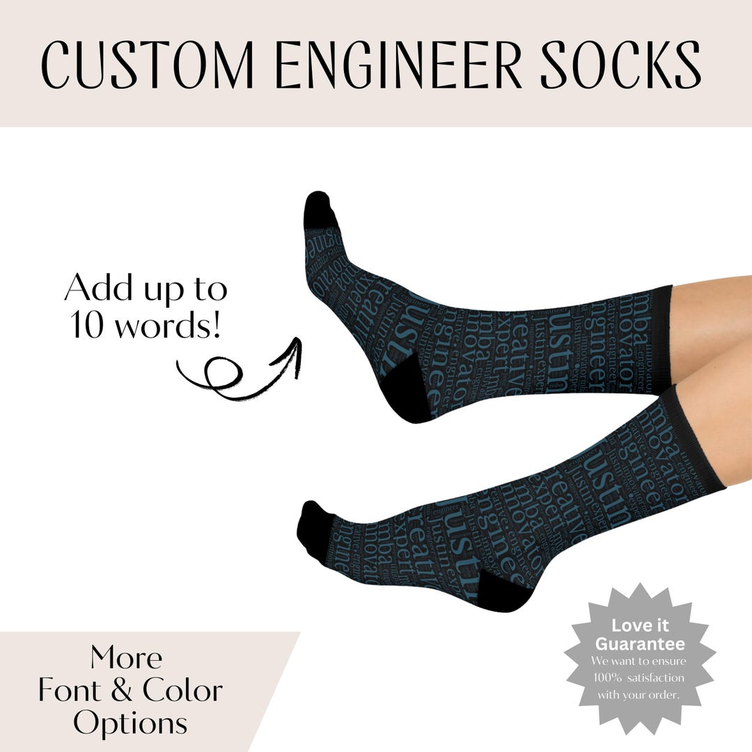 Custom Engineer Socks - Etsy