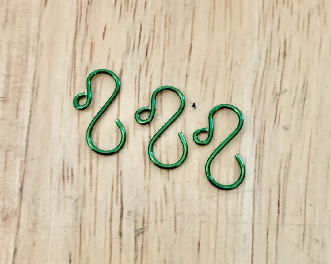 Handmade Mini GREEN Ornament Hooks, 20 Gauge Wire - Etsy