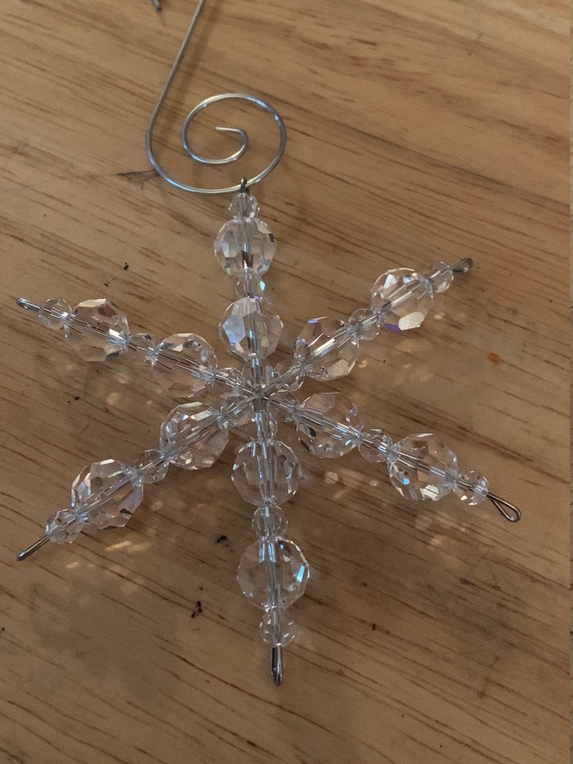 Crystal Snowflake Ornament Crystal Tree Ornament Crystal - Etsy
