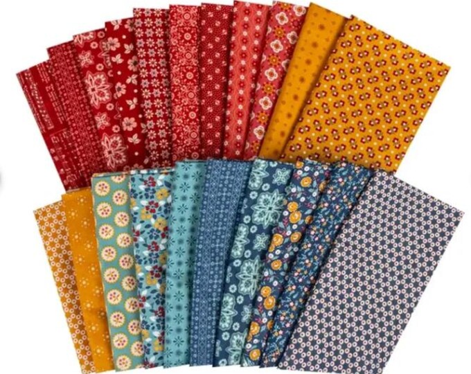 Americana Berry 1 Yard Bundle by Lori Holt for Riley Blake Designs 21 ...