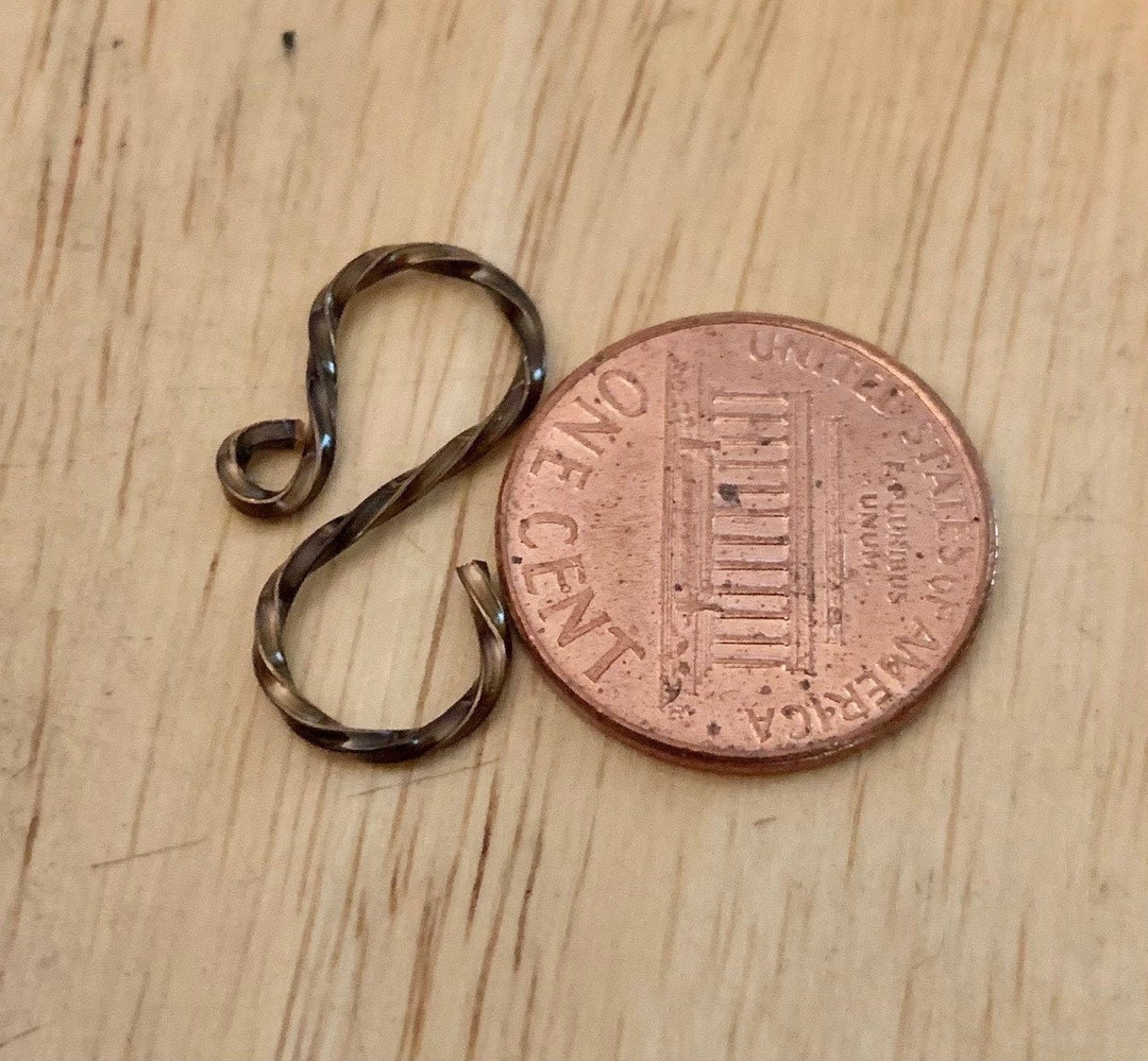 Ganci per ornamento in filo ritorto in bronzo vintage fatti a mano ...