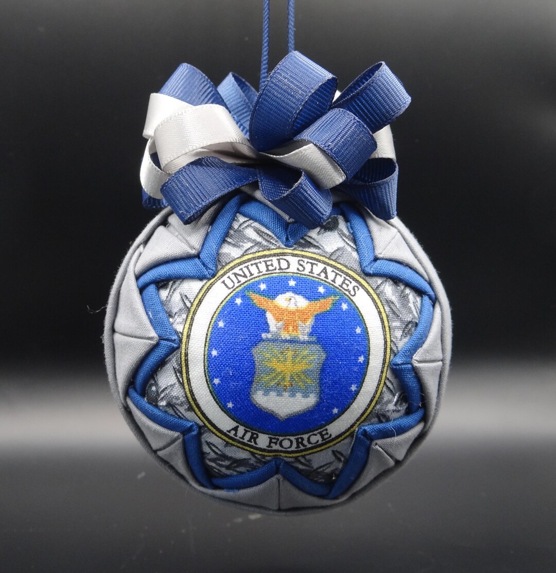 Handcrafted USAF Fabric Ornament: Military Christmas Decoration - Etsy